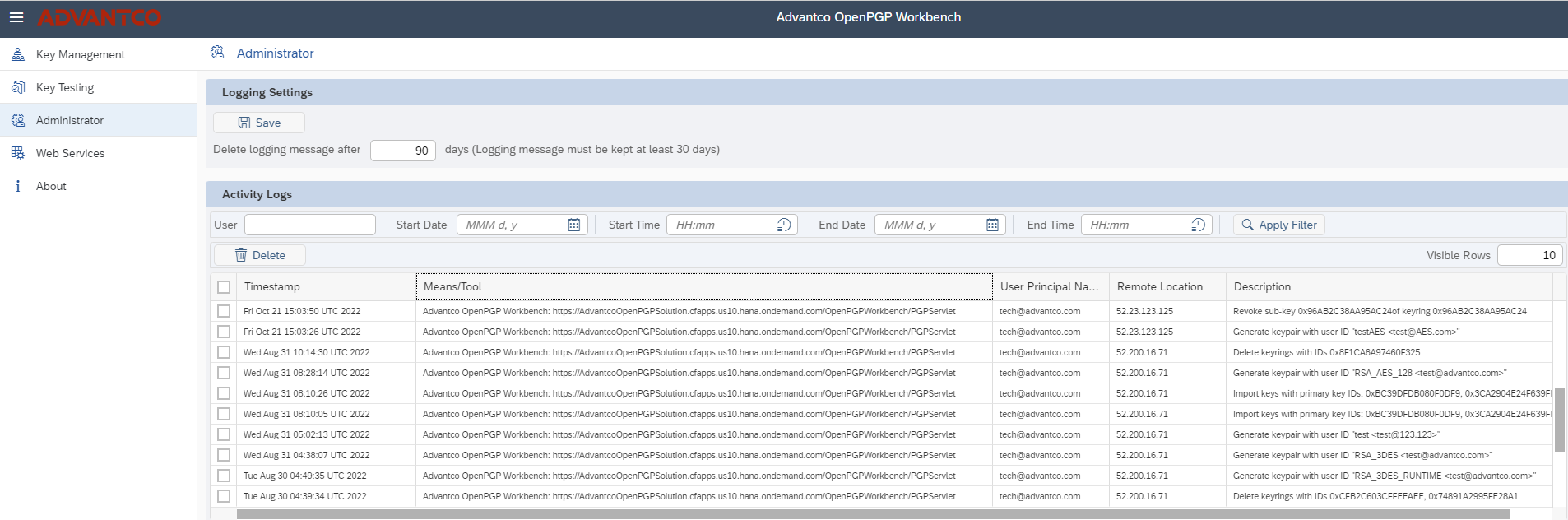 Using Advantco PGP Solution for SAP BTP and Integration Suite